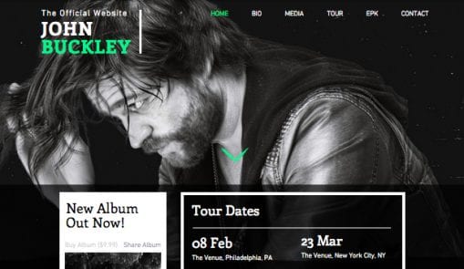 Rock One Pager Wix Template | Wix Music Template