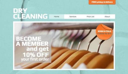 Dry Cleaning Wix Template | Wix Business Template