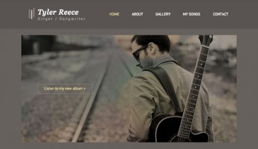 Singer Songwriter Wix Template | Wix Creative Arts Template
